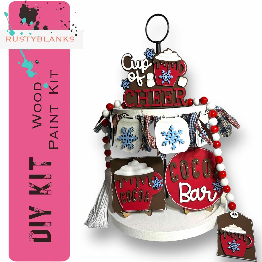 Cup of Cheer Hot Cocoa Decor Set - Etsy