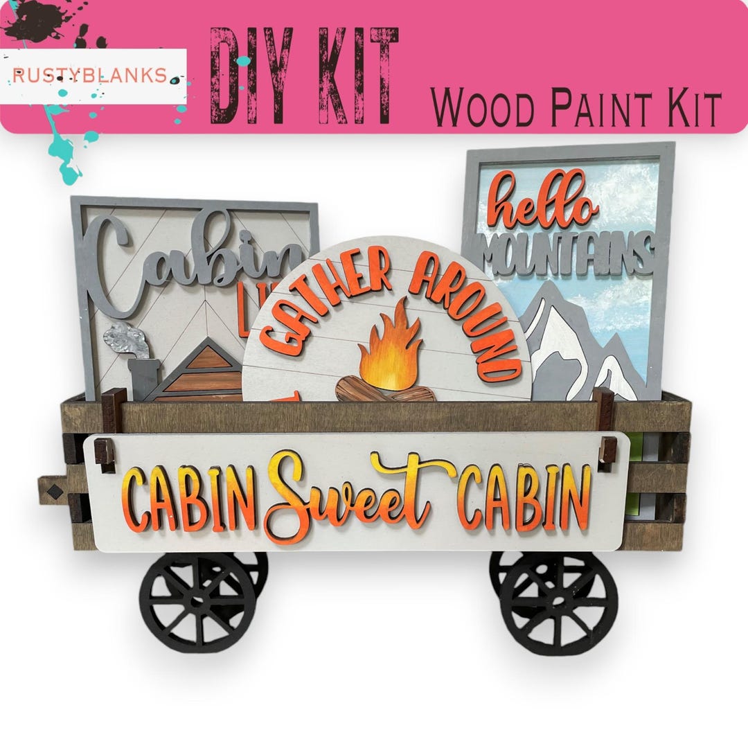 Cabin Sweet Cabin Insert for Wagon or Raised Shelf Sitter, Unfinished ...