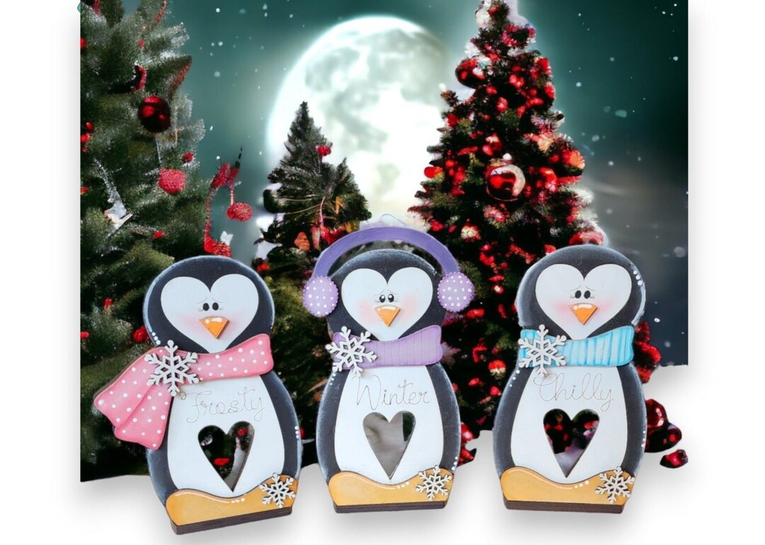 Premade Penguin Votive Candle Holders - Etsy