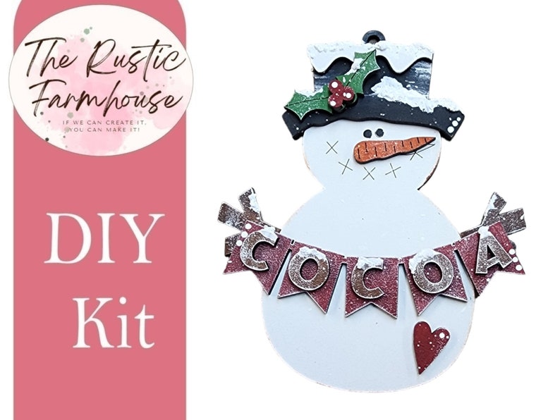 Snowmen Ornaments With Banners Holiday Tree Decor DIY Kit - Etsy