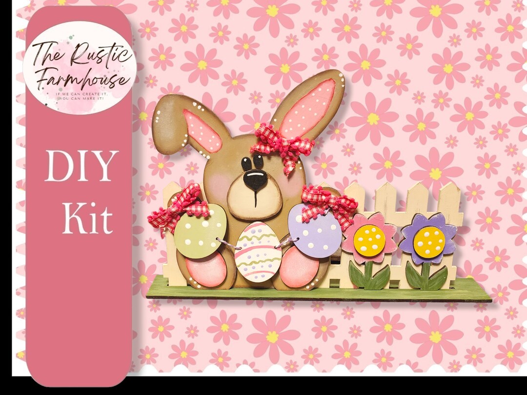 Easter Bunny Shelf Sitter, Unfinished DIY Wood Kit, Blanks to Decorate ...
