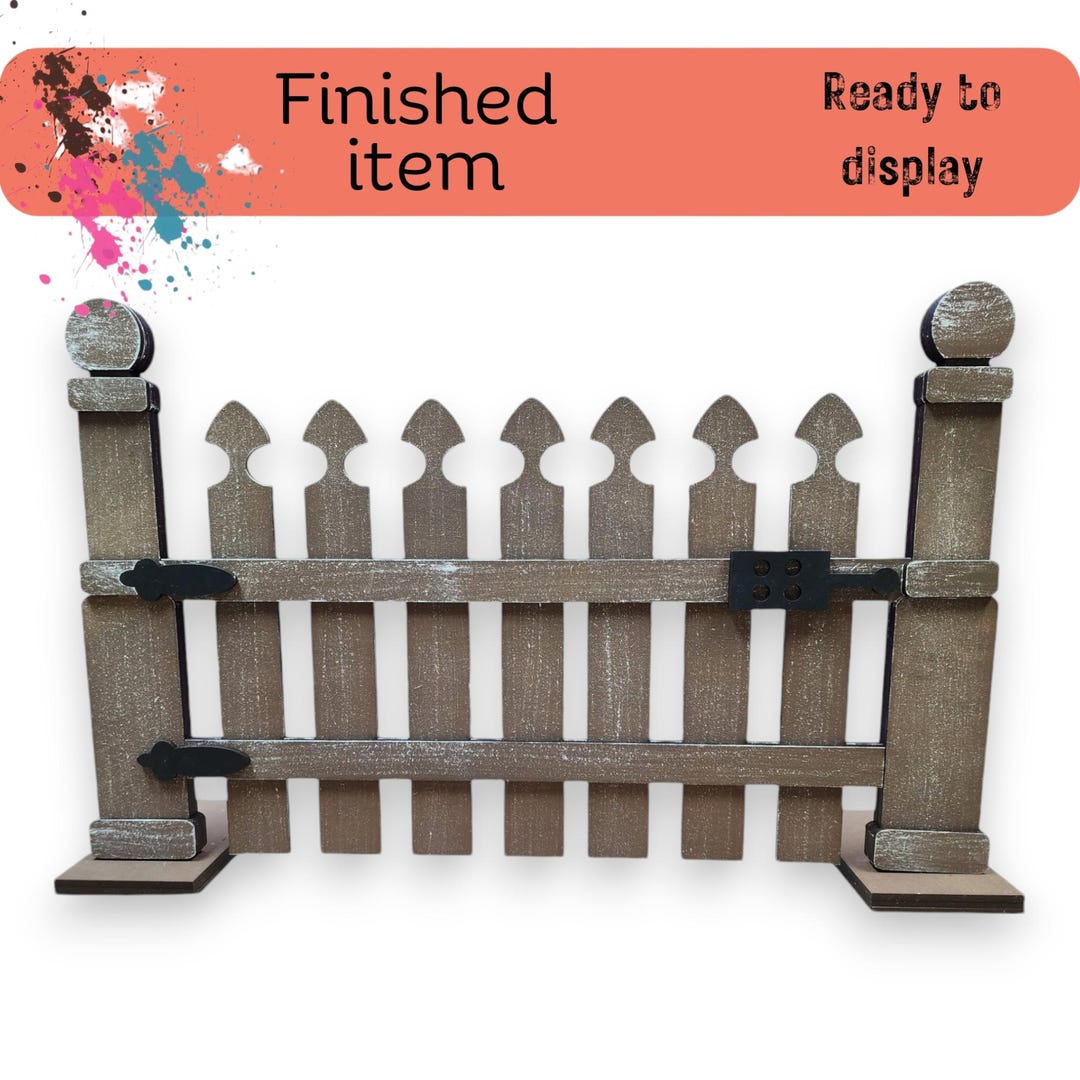 Picket Fence Interchangeable Shelf Sitter for Mini Banners - Hand ...