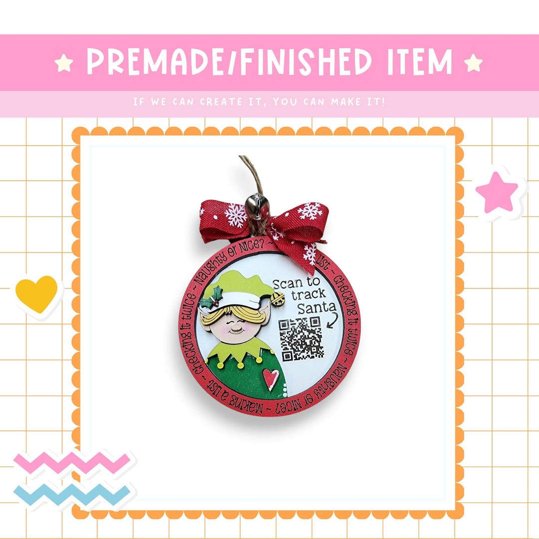 Elf Santa Tracker Ornament Handpainted - Etsy