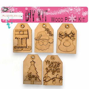 Christmas Gift Tag Ornaments Set of 5 Ornaments Great for Your Tree or ...