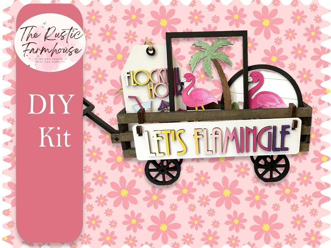 Let's Flamingle Insert for Wagon or Raised Shelf Sitter, Unfinished DIY ...