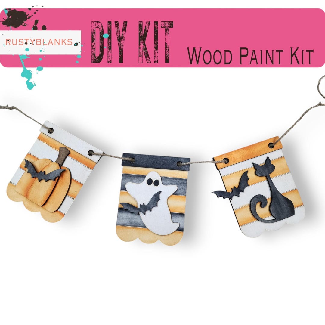 Interchangeable Halloween Mini Banners for Picket Fence or Hello Sign ...