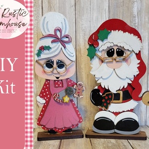 Mr & Mrs Santa Claus Handmade Christmas Tiered Tray Decor - Etsy