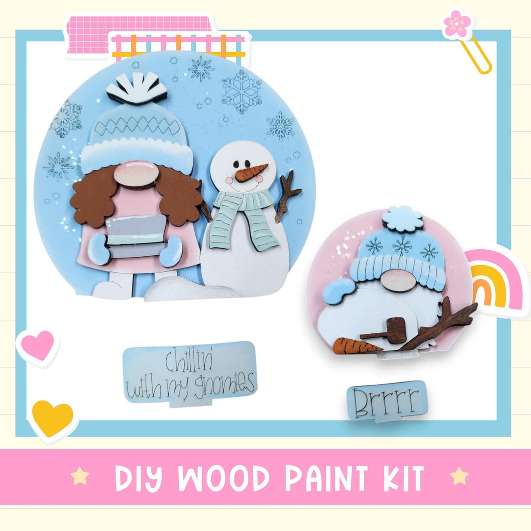 Winter Gnome Insert for Snow Globe DIY Interchangeable Decor Inserts ...