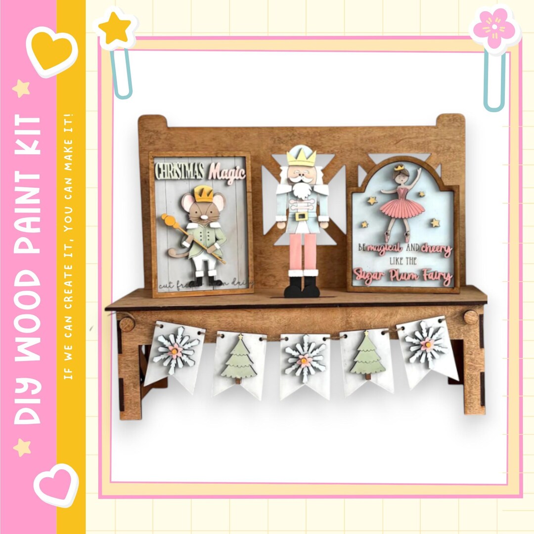 Nutcracker Bench Insert Set | DIY Wood Paint Kit | Interchangeable ...