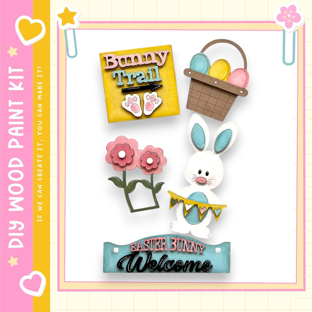Easter Interchangeable Inserts: DIY Spring Decor Kit - Etsy