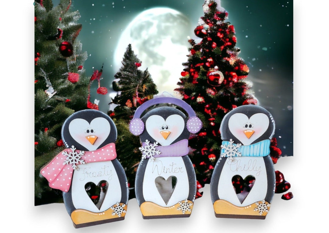 Premade chilly Penguin Votive Candle - Etsy