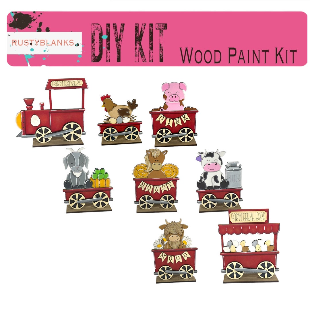 Cow Farm Standing DIY Train Set - Etsy