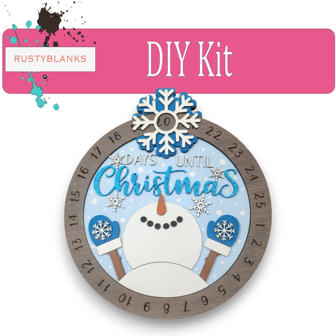 Countdown to Christmas Snowman DIY Kit - Etsy