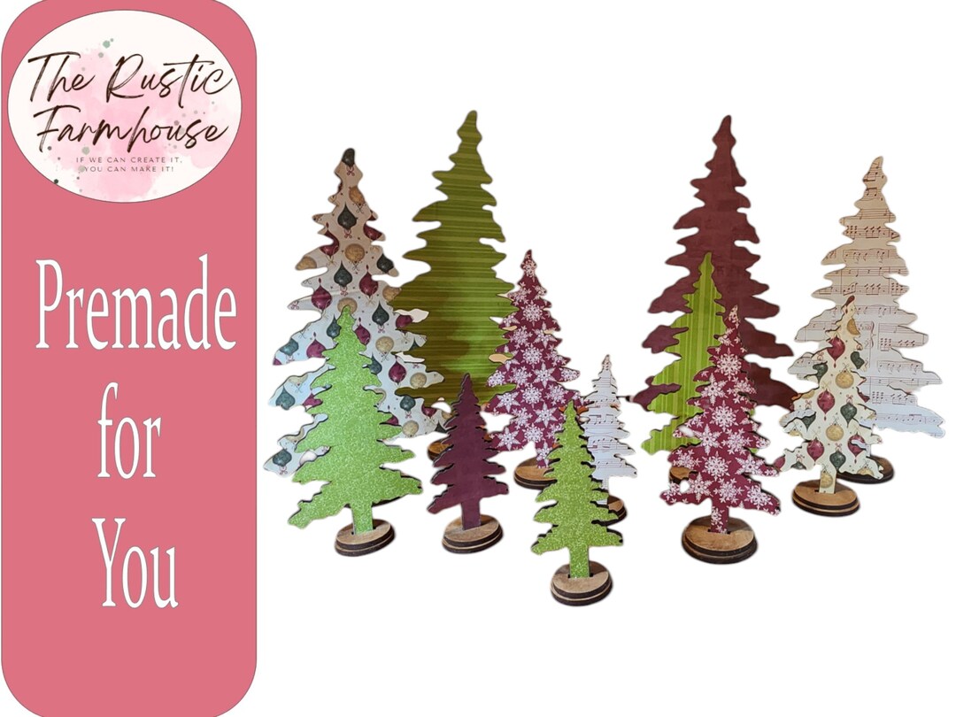 Christmas Free Standing Pine Trees, Available in 5 Sizes - Etsy