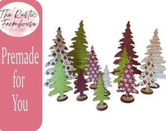 Nesting Wood Christmas Trees - Etsy