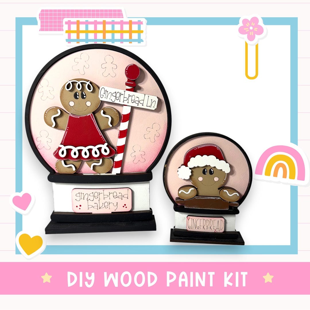Interchangeable Gingerbread Snow Globe Insert – Mini or Standard Size ...