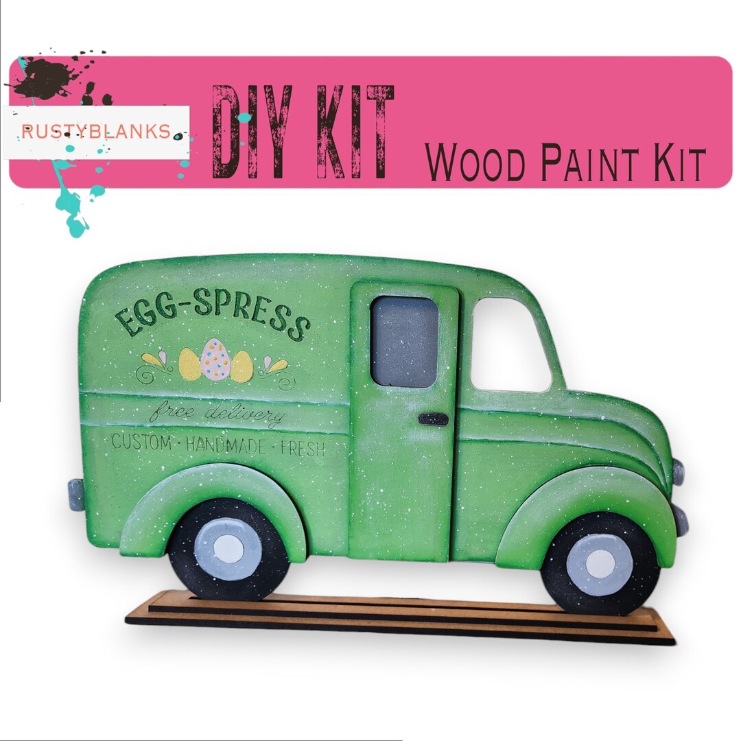 Egg-spress Easter Delivery Van Truck Shelf Sitter DIY Kit - Etsy