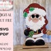 Santa Claus SVG File Standing Santa SVG Laser Cut File Standing Santa ...