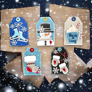 Christmas Gift Tag Ornaments Set of 5 Ornaments Great for Your Tree or ...