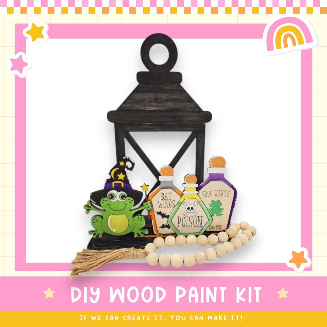 DIY Frogs & Potions Wagon Insert: Unfinished Laser Cut Wood Decor - Etsy