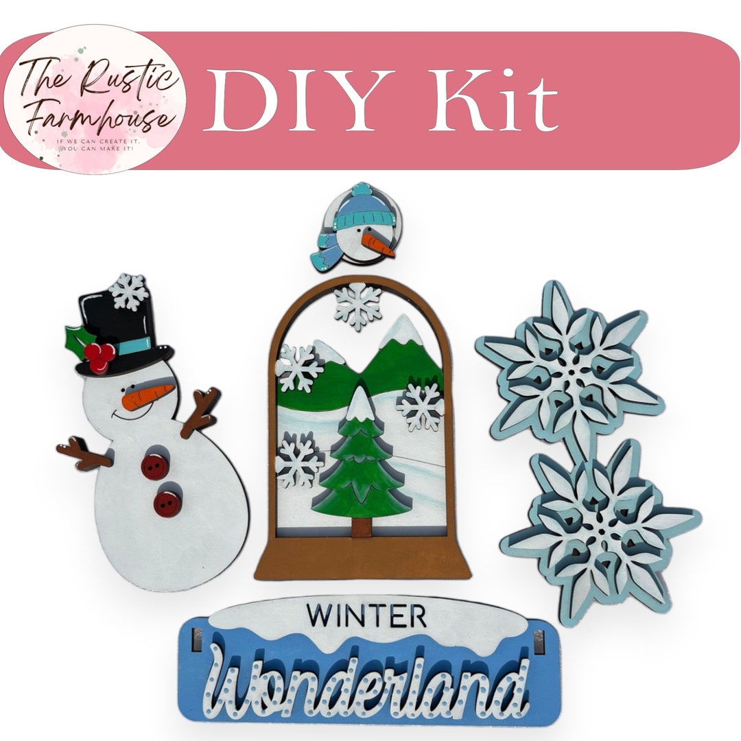 Winter Wonderland Snowman Insert DIY Interchangeable Inserts Tiered ...