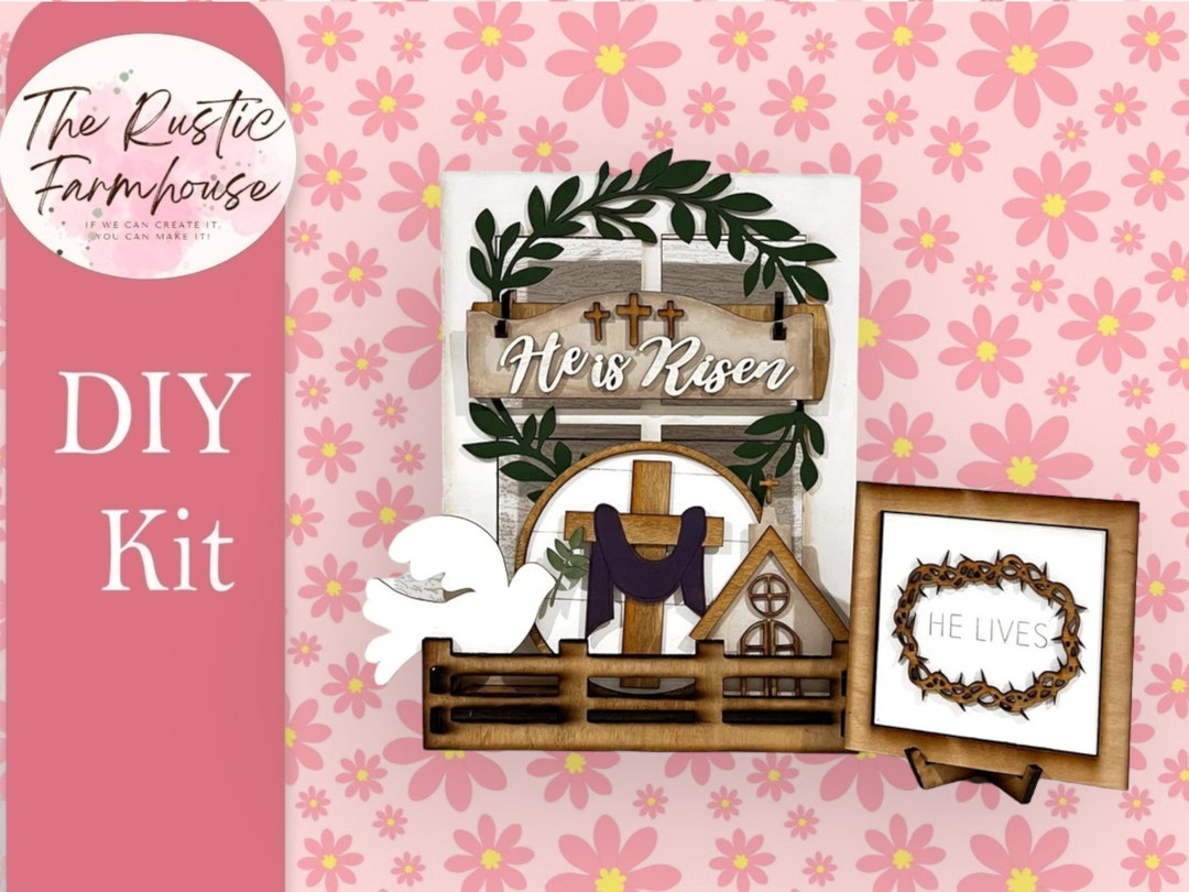 He is Risen Inserts, Easter DIY Inserts, Religious Easter Insert for ...