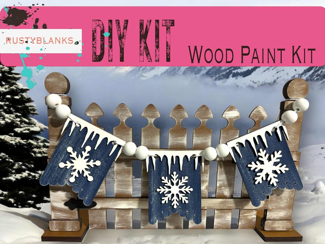 Interchangeable Snowflake Mini Banners for Picket Fence or Hello Sign ...