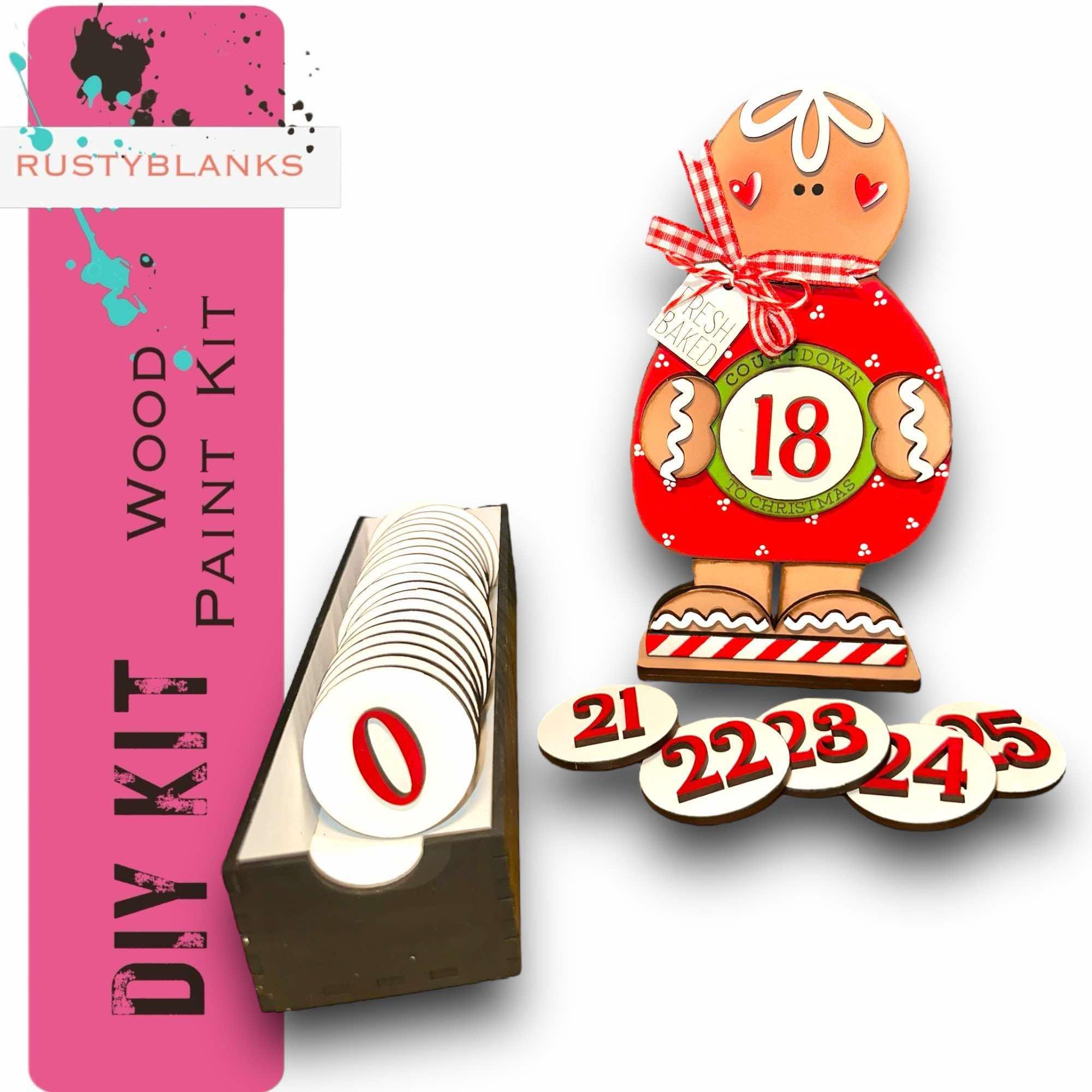 DIY Unpainted Gingerbread Countdown With Storage Box – Christmas ...