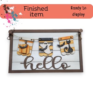 Hello/welcome Banner Sign Holder for Interchangeable Mini Banners - Etsy
