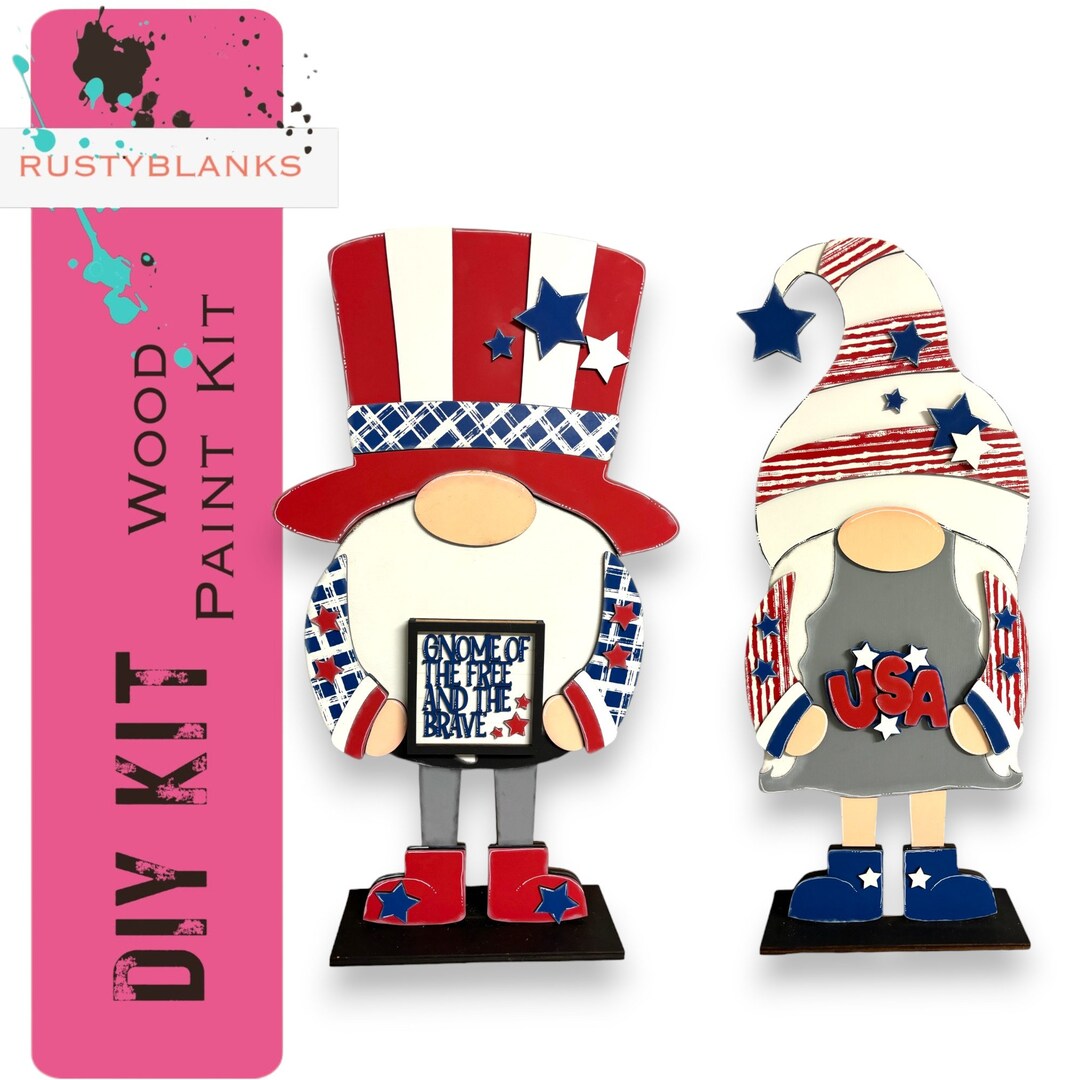 Standing Gnome Patriotic Add-on - Etsy