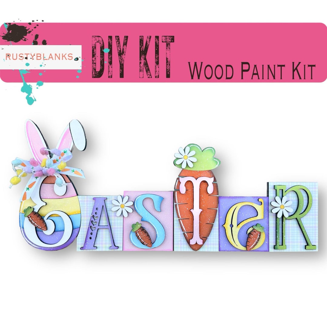 Easter Word Block Shelf Sitter , DIY Easter Decor - Etsy