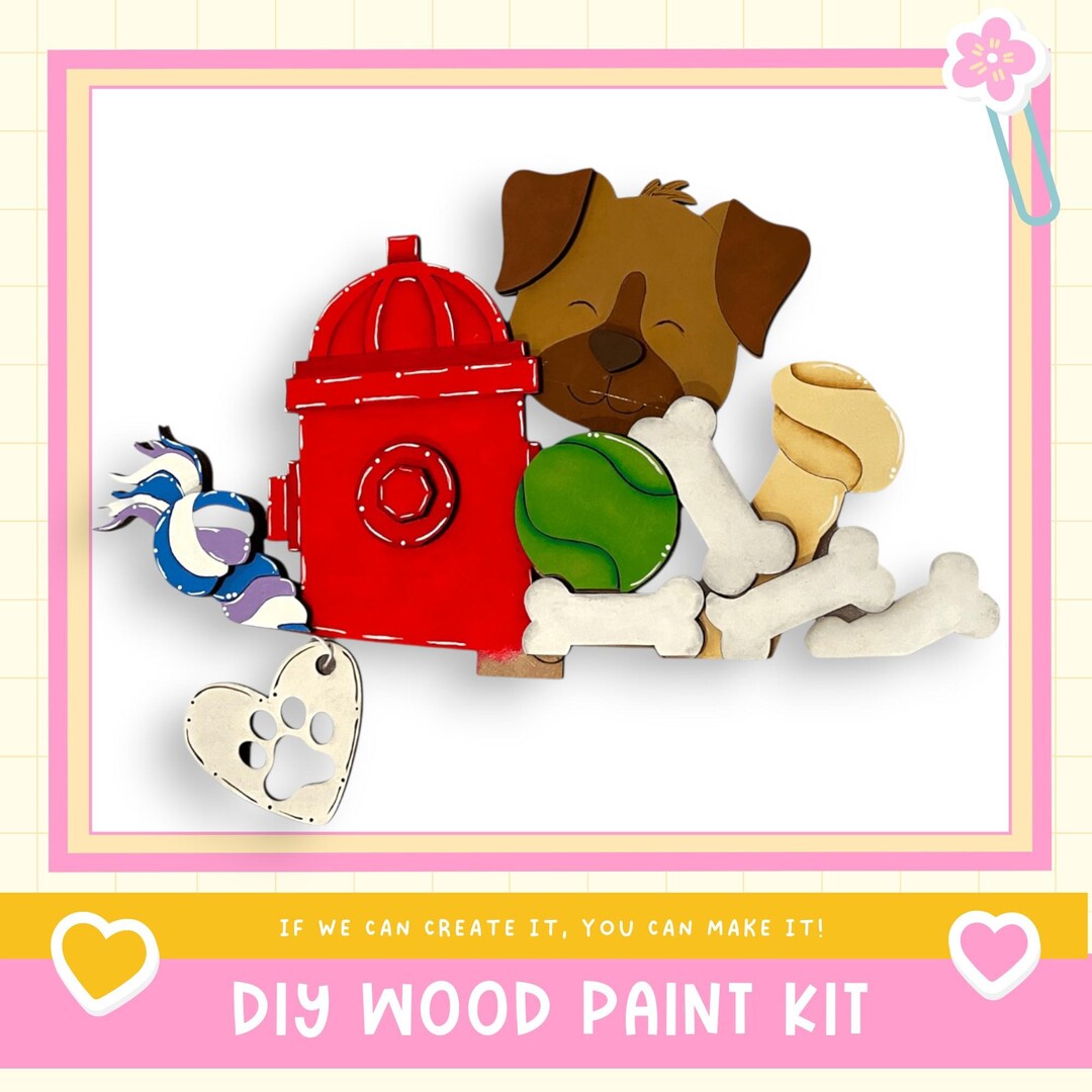 DIY Dog & Fire Hydrant Wood Insert: Interchangeable Basket Decor - Etsy