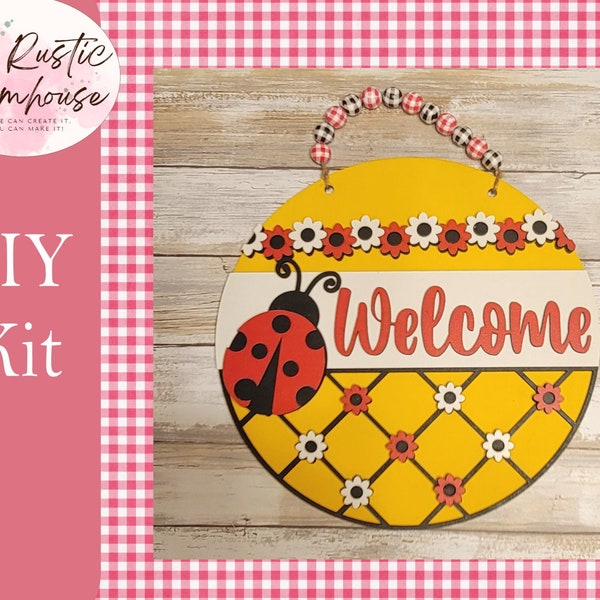 Ladybug Welcome Sign - Etsy