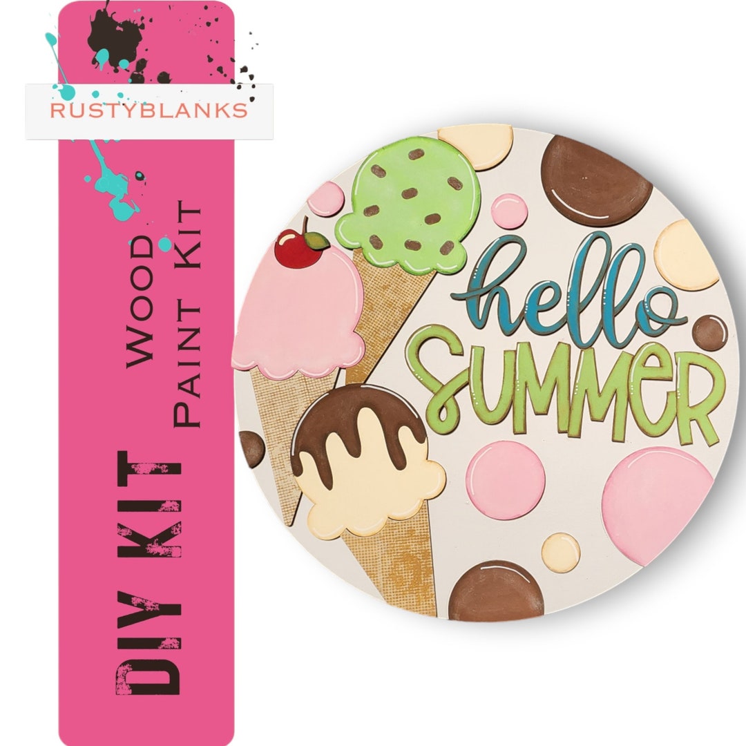 Hello Summer Ice Cream Door Hanger Craft Kit - Etsy