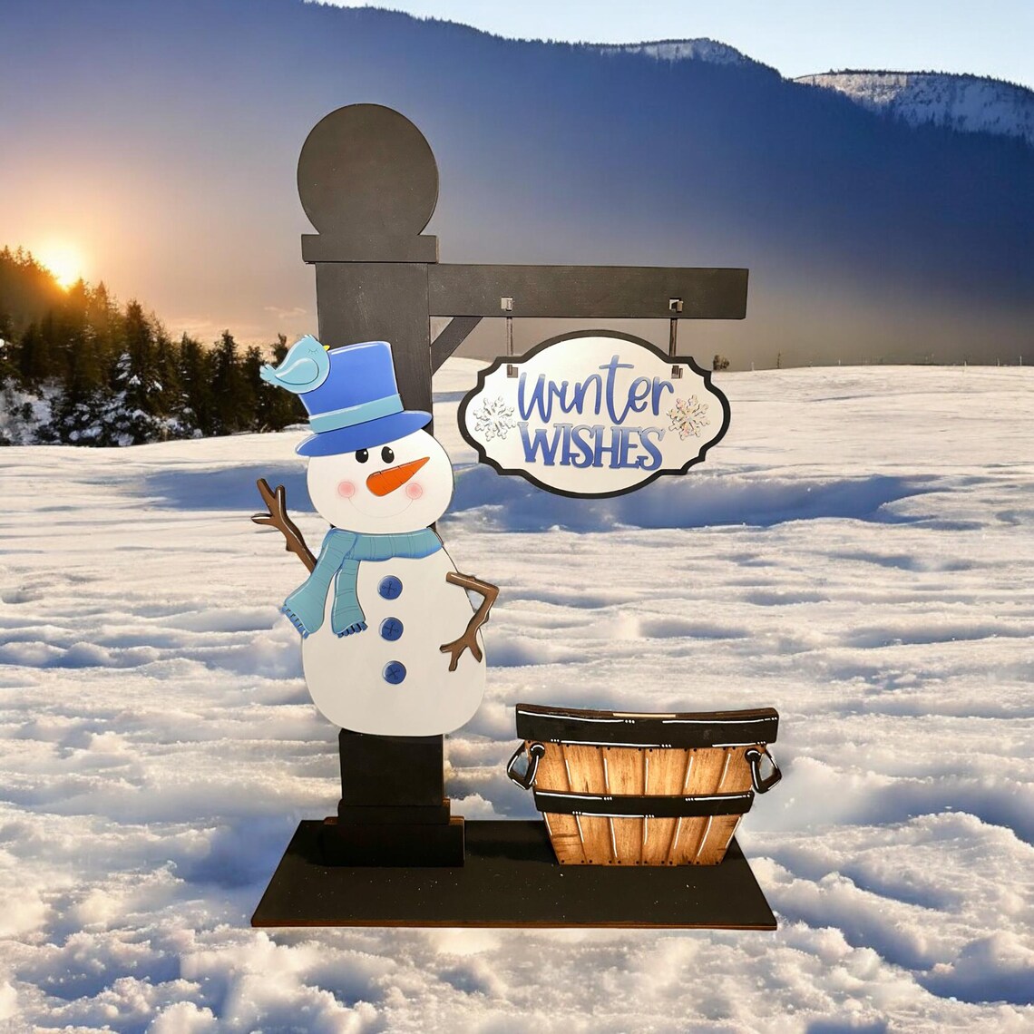 Snowman Insert for Our Interchangeable Birdhouse Post - Etsy