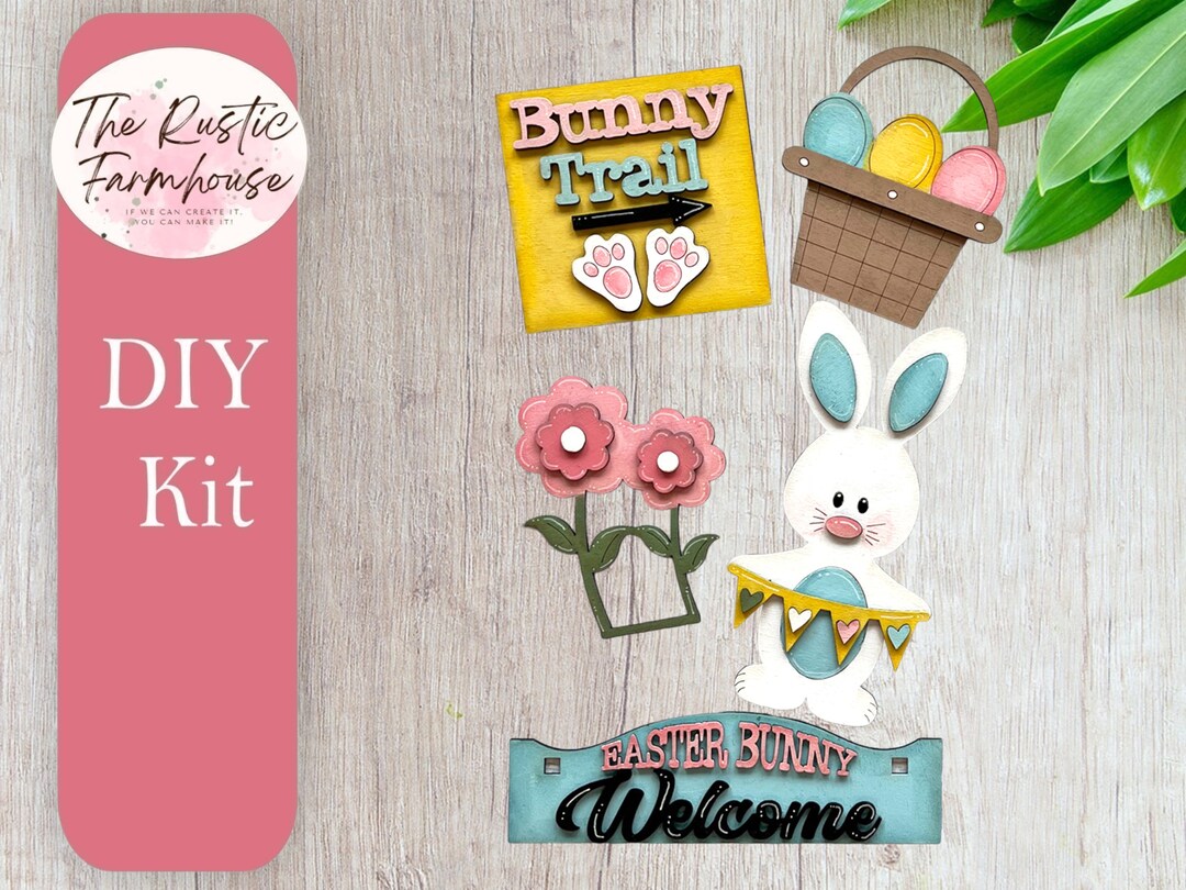 Easter Interchangeable Inserts, Easter DIY Inserts, Welcome Easter Bunny Spring Insert for ...