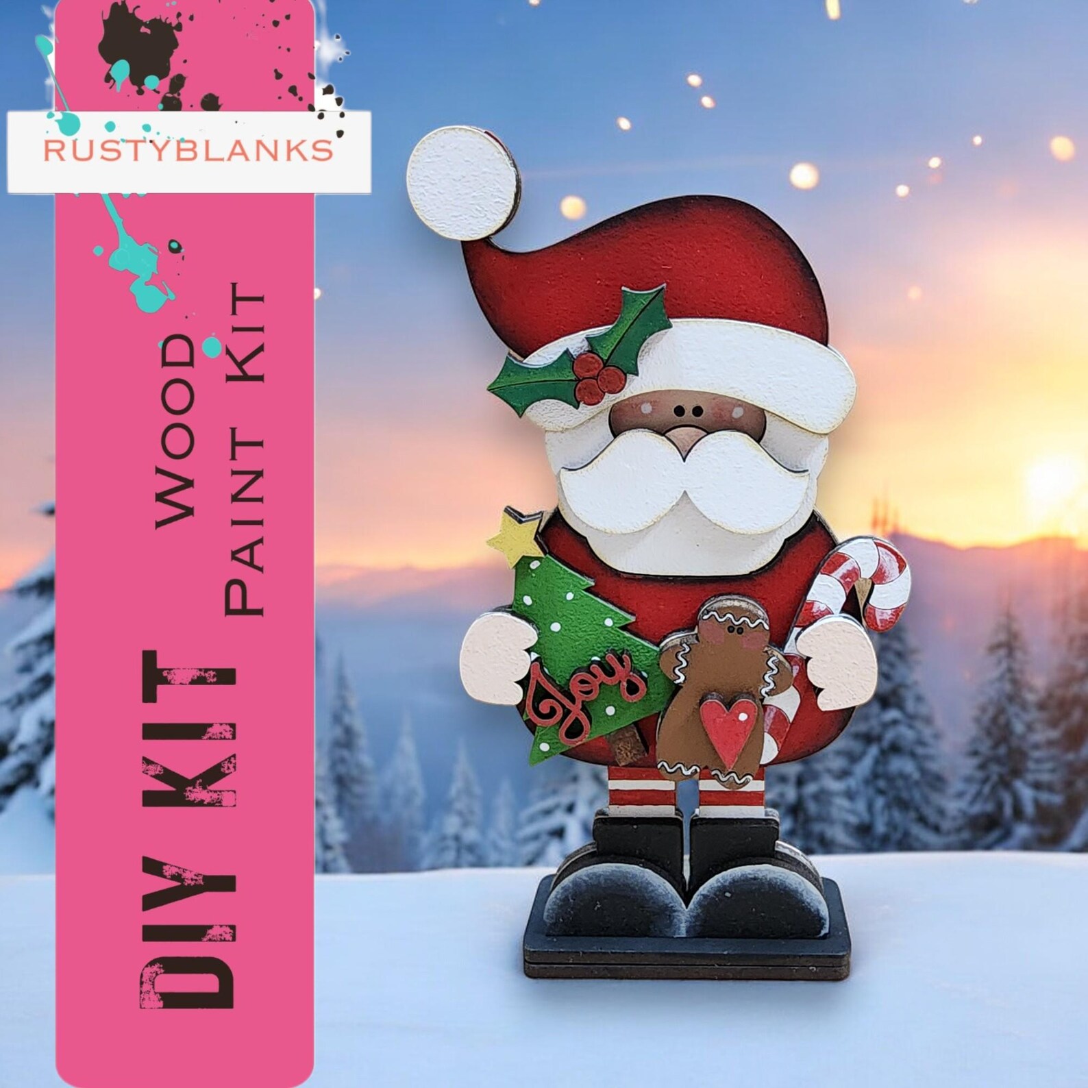 Mini Standing Santa Claus Shelf Sitter DIY Wooden Blank Kit - Etsy