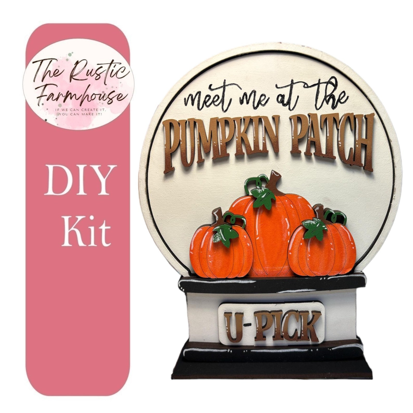 Pumpkin Patch Insert for Snow Globe DIY Interchangeable Decor Inserts ...