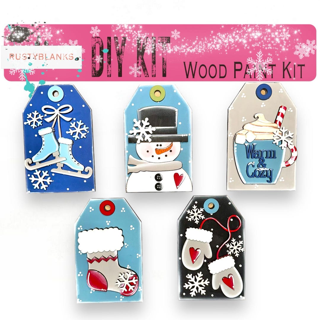 Christmas Gift Tag Ornaments Set of 5 Ornaments Great for Your Tree or ...