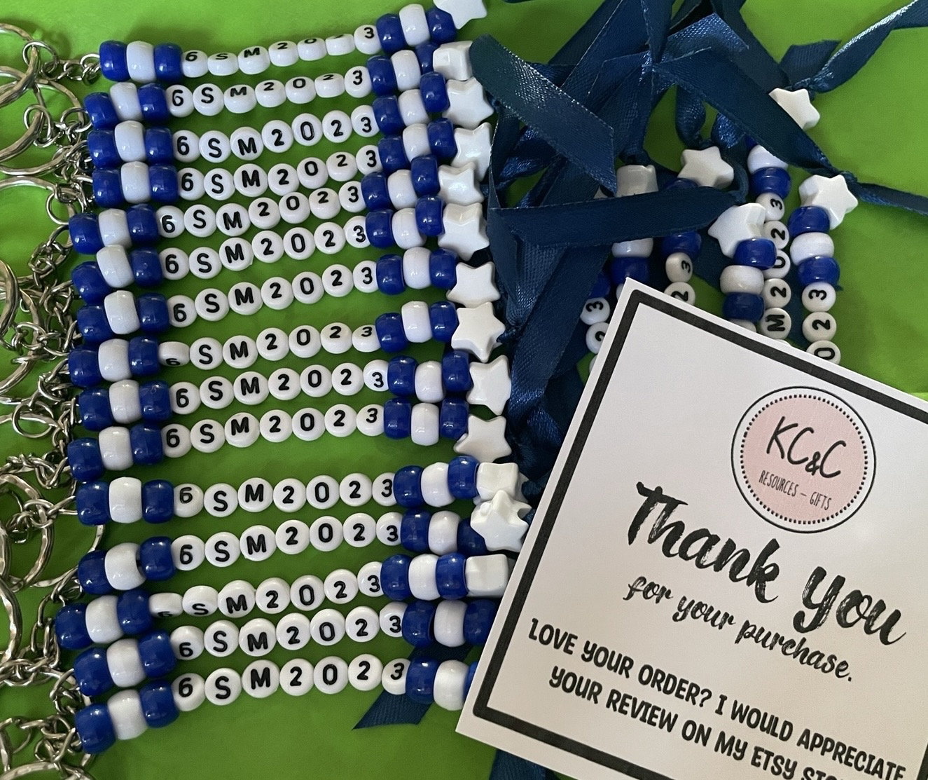 Personalised Bead Keyrings - End of Year Gifts - Party Favours ...