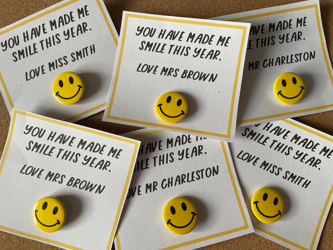 Class Set of Smiley Face Badges Leavers Gifts Thank You - Etsy