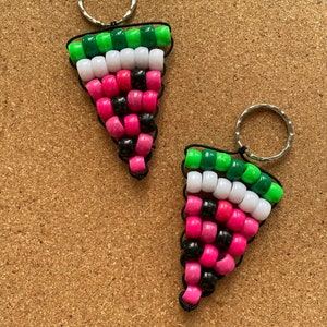 Colourful Beaded Keyrings Pony Bead Keychains Cute Designs Owl Cupcake ...