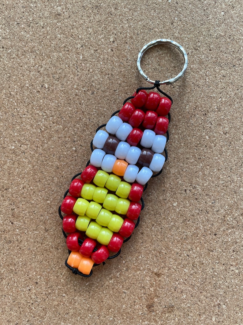 Colourful Beaded Keyrings Pony Bead Keychains Cute Designs Owl Cupcake ...