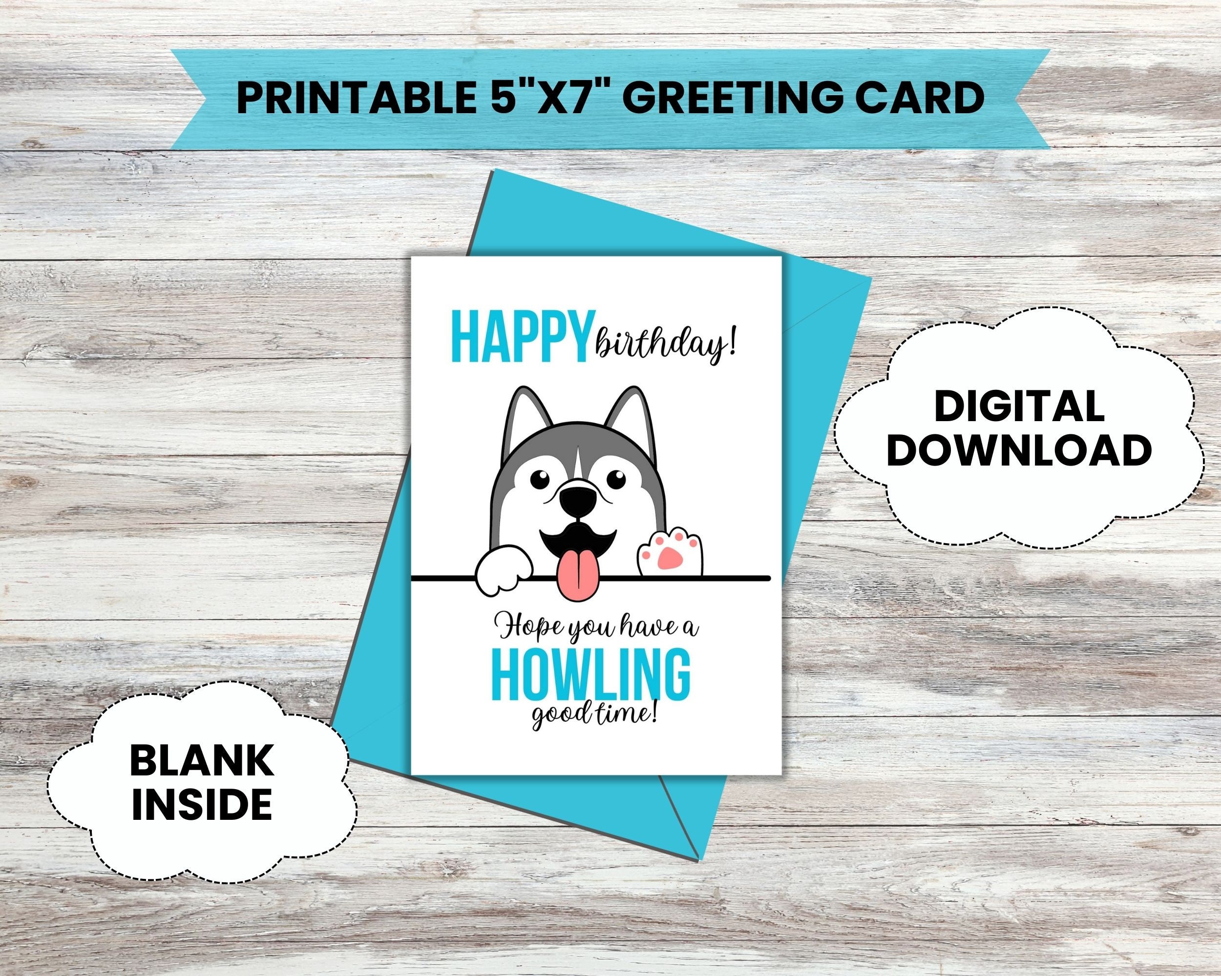 Printable Dog Birthday Card Printable Graduation Card Printable Dog ...