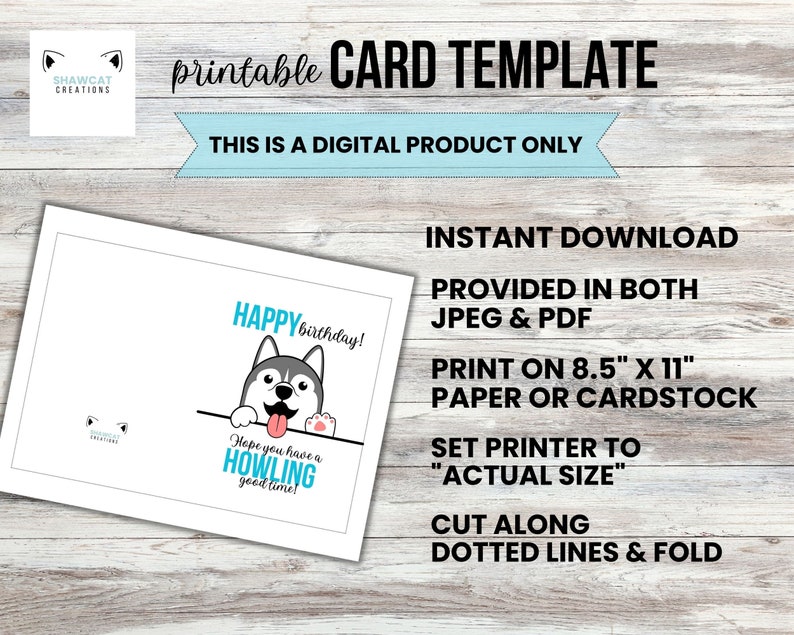 Printable Dog Birthday Card Printable Graduation Card - Etsy