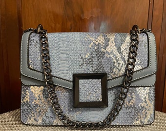 Snake Print Handbag | Etsy