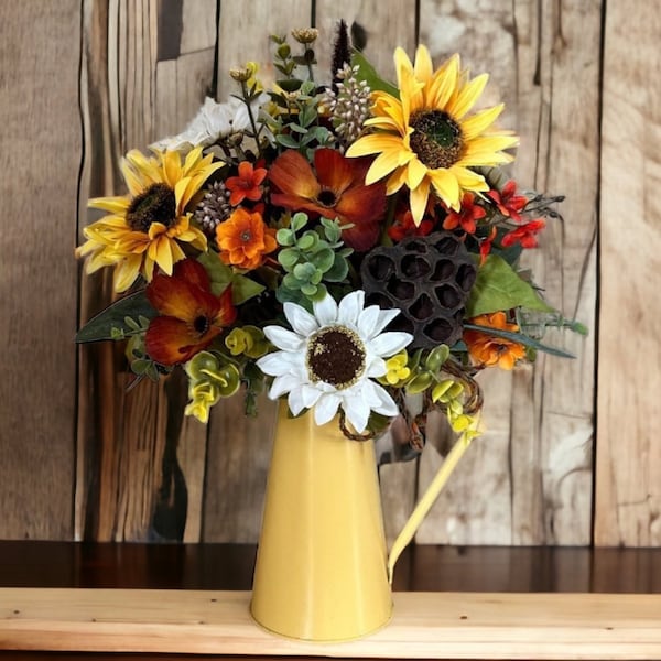 Sunflower Pitcher - Etsy