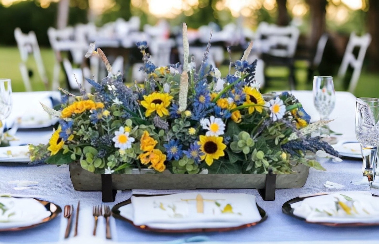 Rustic Farmhouse Long Table Centerpiece - Etsy