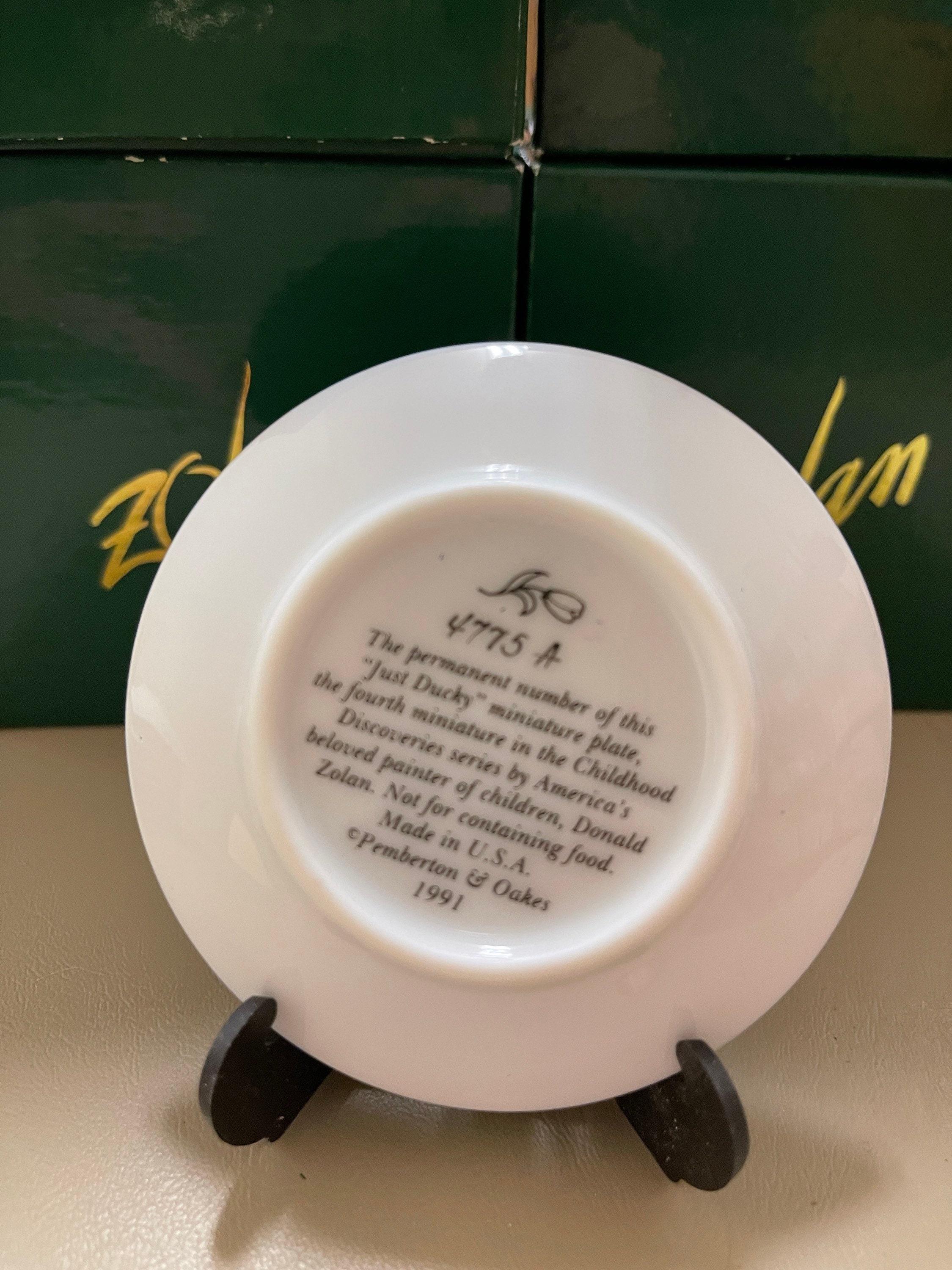 Vintage Donald Zolan Miniature Plate - Etsy