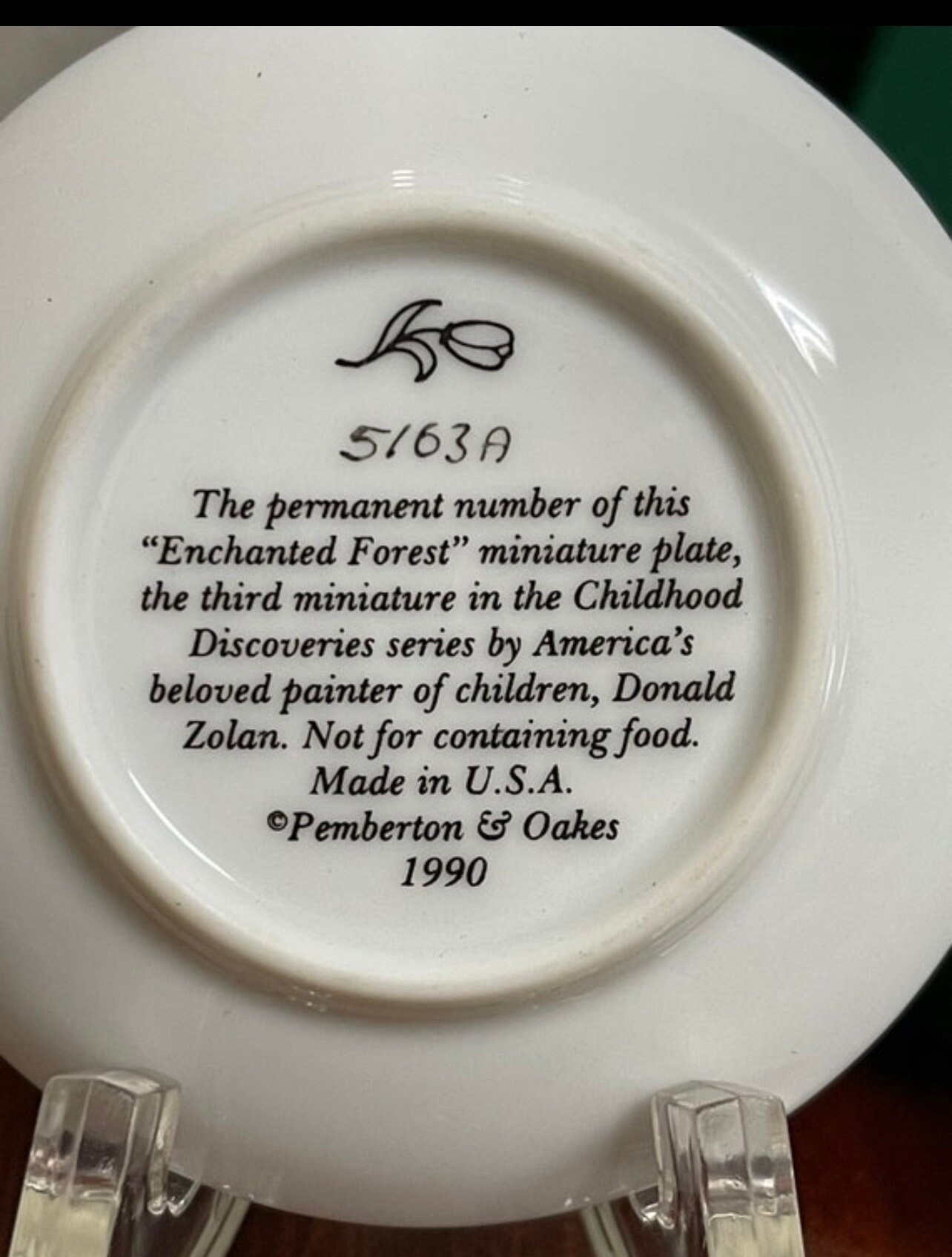 Vintage Donald Zolan Miniature Plate - Etsy